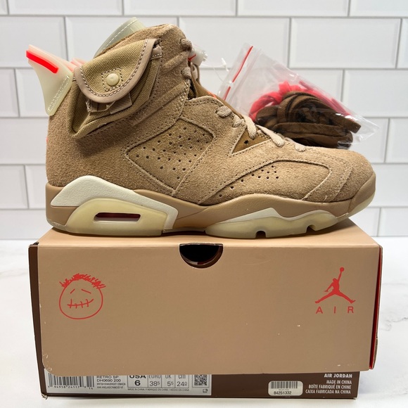 Jordan | Shoes | New Nike Retro Air Jordan Travis Scott British Khaki ...